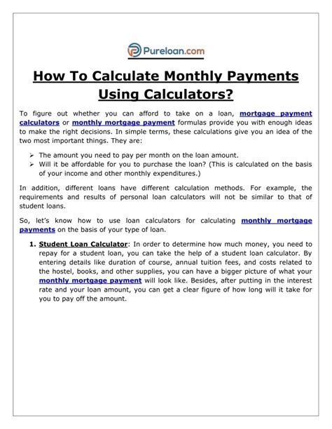 PPT How To Calculate Monthly Payments Using Calculators PowerPoint Presentation ID 10360263