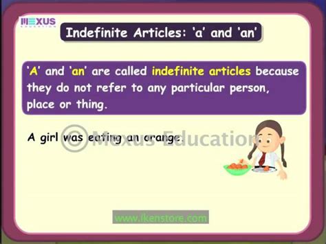 Indefinite Articles A And An Definition Useful Rules Usage Esl