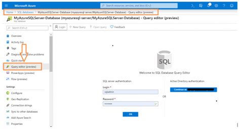 How To Load Data Into Azure Sql Database Azure Sql Query Editor