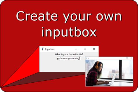 Create A New Tkinter Widget Inputbox Python Programming