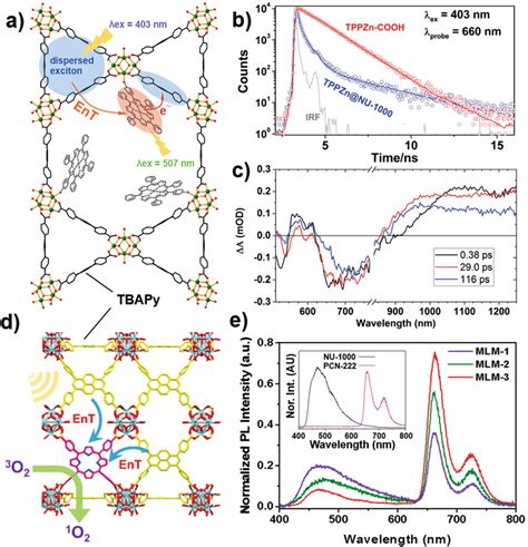 Photoinduced Ent And Ct Within Low Density Porphyrin Mofs A Schematic Download Scientific