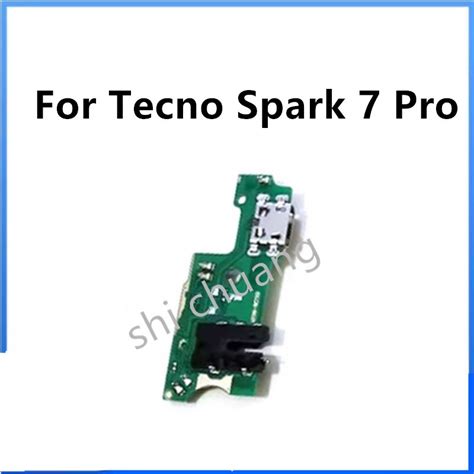 สาหรบ Tecno Spark Pro KF pro Spark Pro USB ชาร จพอร ต Dock Connector Board Flex Cable