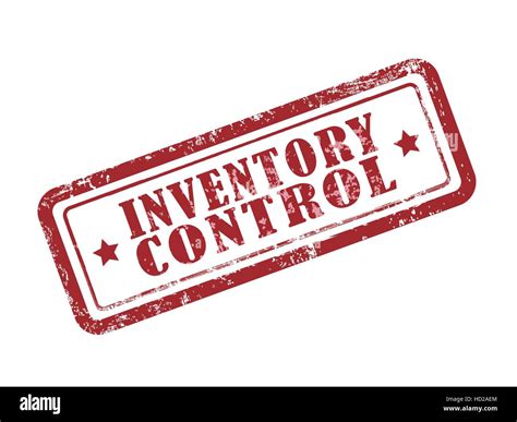 Stamp Inventory Control In Red Over White Background Stock Vector Image