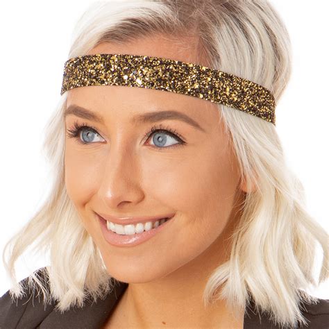 Hipsy Adjustable No Slip Bling Glitter Diva Wide Non Slip He