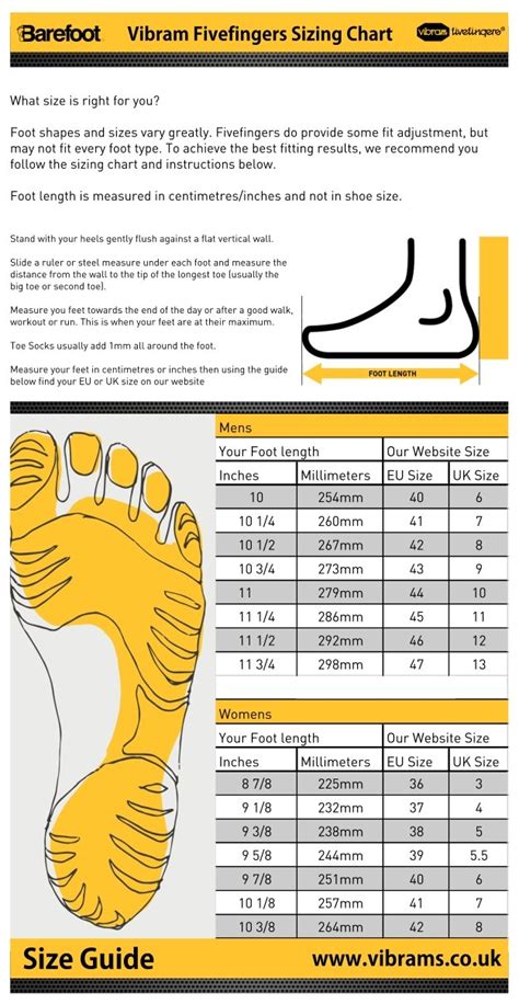 Vibram Five Fingers Sizing Chart Amulette
