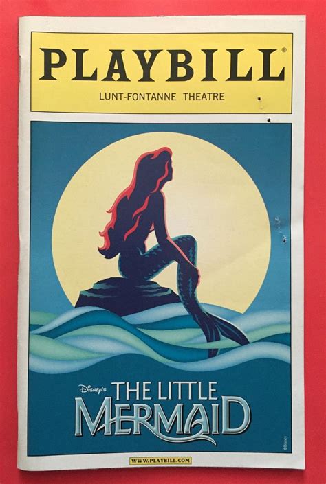 Little Mermaid Playbill W Sherie Rene Scott Sierra Boggess Norm