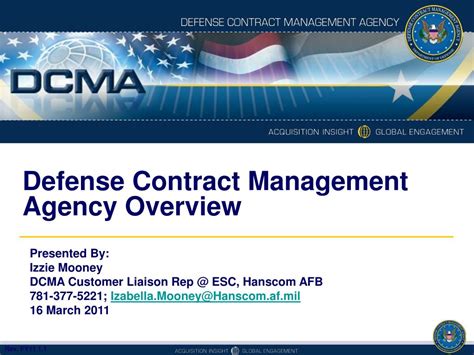 Ppt Defense Contract Management Agency Overview Powerpoint