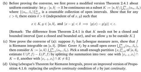Lebesgues Theorem For Riemann Integrals Let F