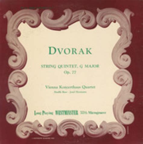Dvorak String Quartet G Major Op 77 Antonín Dvořák Free Download