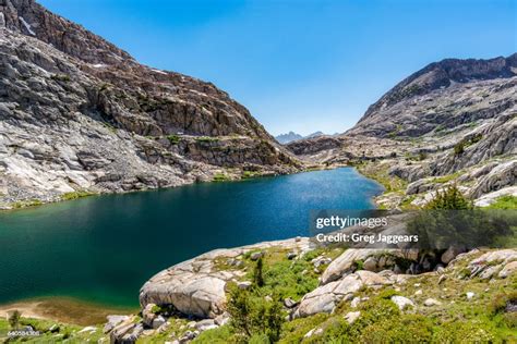 High View Of Lower Palisades Lake Inyo National Forest High Res Stock