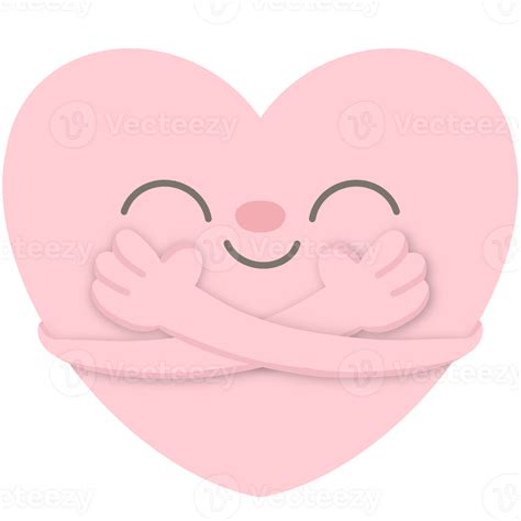 Pink Heart Hugging Yourself 26849879 Png