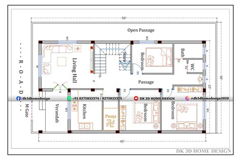 2545 House Plan Is Best 3bhk West Facing House Plan Made As Per Vastu