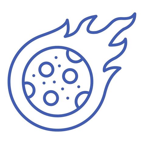 Icono Del Cometa Vector Premium