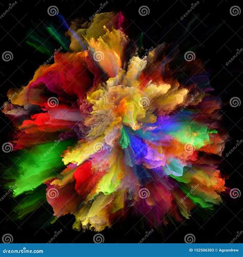 Explosi n Virtual Del Chapoteo Del Color Stock de ilustración