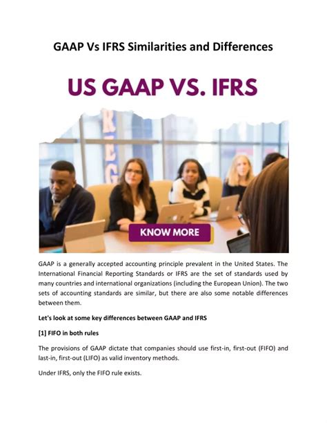 Ppt Gaap Vs Ifrs Similarities And Differences Powerpoint Presentation Id