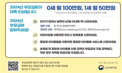 부모급여 인상 대폭인상 0세 아동에 100만원 입금일 및 기준 신청방법 바로보기