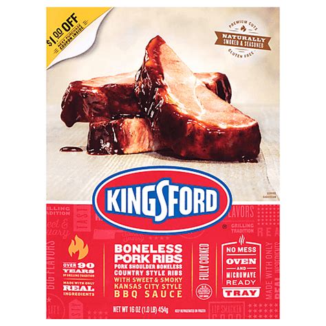 Kingsford Pork Ribs Boneless 16 Oz Artisan And Specialty Elmers