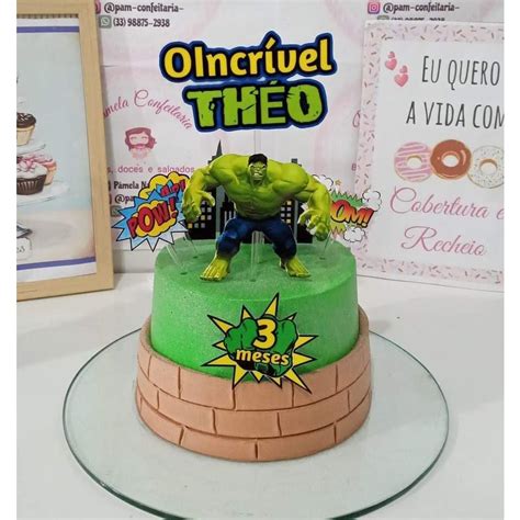 Topo De Bolo Tema Hulk Shopee Brasil