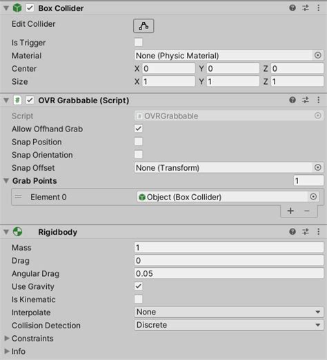 Unable To Grab Grabbable Object Roculusquest