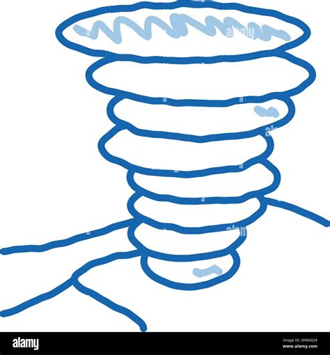 Tornado Field Doodle Icon Hand Drawn Illustration Stock Vector Image