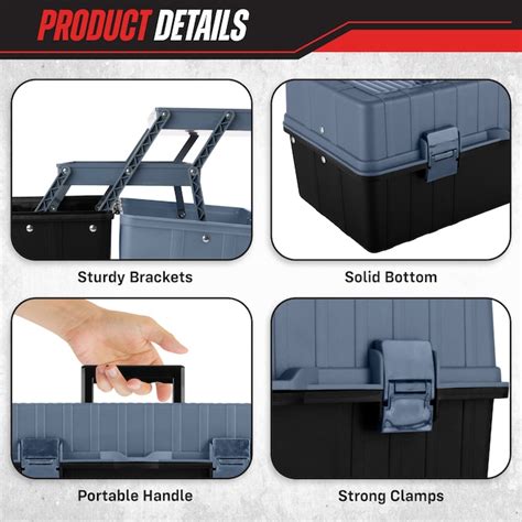 Stalwart Plastic Tool Box Organizer 15 94in 3 Tier Portable Toolbox