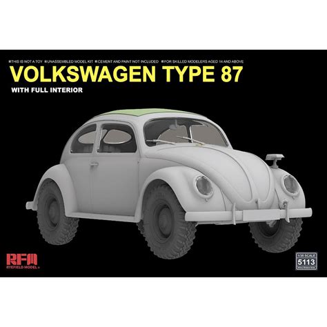 Ryefield Models 5113 Volkswagen Type 87 W Full Interior 1 35 Model Kit