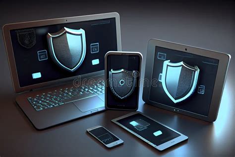 Cloud Based Cybersecurity Solutions Concept Endpoint Protection Stock