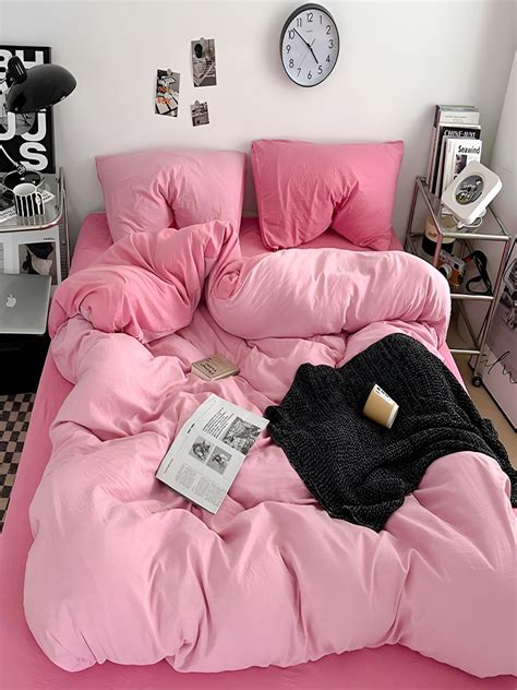 Buy Jc Home Pink 4 Pieces Double Queen Regular Bedding Set Bedding