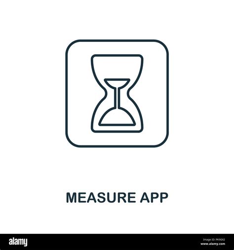 Measure App Icon Monochrome Style Design From Visual Device Collection Ui Pixel Perfect