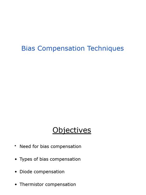Bias Compensation Techniques Pdf Bipolar Junction Transistor