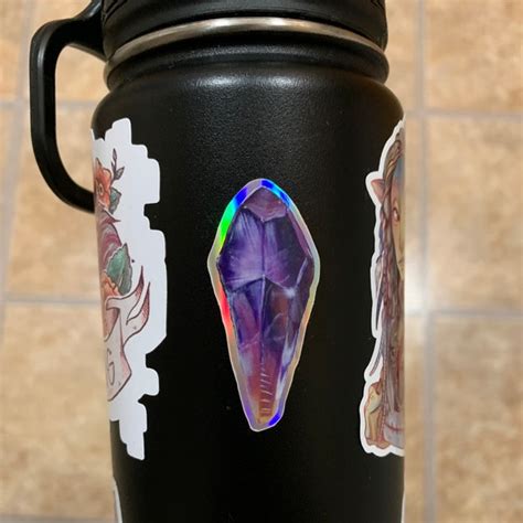 Holographic Dark Crystal Sticker 10 Pack Holo Decal Crystal Shard
