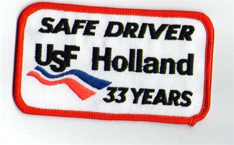 Usf Holland Safe Driver 33 Years Driver Patch 2 14 X 4 In 3758 For