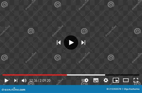 Youtube Multimedia Player Window Template Vector Illustration Stock Vector Illustration Of