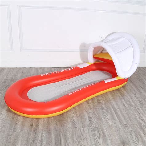 Adult Inflatable Pool Float With Detachable Canopy Beach Water Hammock