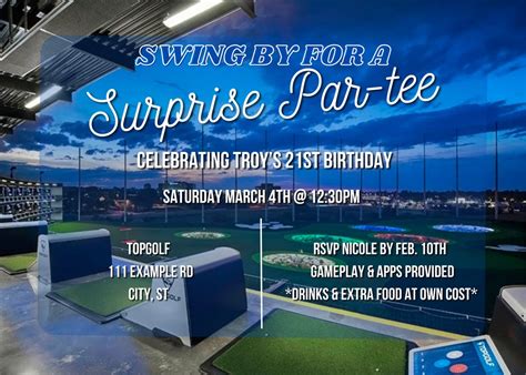 Punny Topgolf Birthday Invitation Surprise Party Jpeg And Pdf Etsy