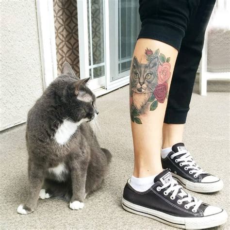 小清新猫咪纹身 多款彩绘纹身动物小清新猫咪纹身图案 儿童画简笔画图片 哇图网