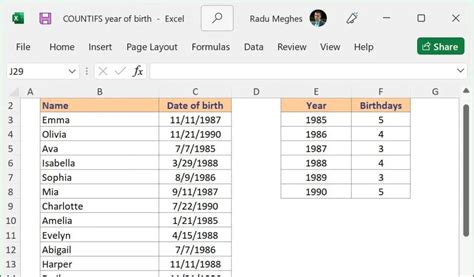 How To Count Cells Between Two Dates Using COUNTIFS