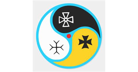 Adesivo Redondo Símbolo Sex Do Assianismo Zazzle Brasil