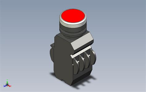 22自锁带灯按钮 La42psd R红色 Iges 模型图纸下载 懒石网