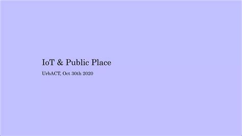 Iot And Public Space Ppt