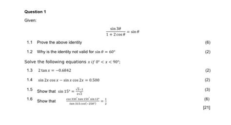 Solved Frac Sin 3 Theta 1 2 Cos Theta Sin Chegg Com