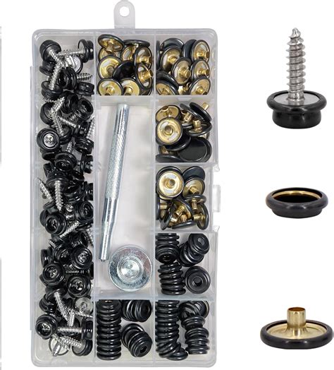 Ezyoutdoor Canvas Snap Fastener Kit 150 Piece Set Stainless Steel With 2 Piece