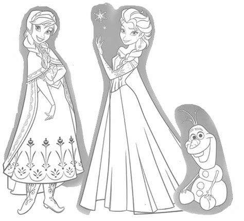 Coloriage La Reine Des Neiges Anna Elsa Et Olaf
