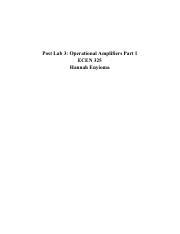 Post Lab 3 Operational Amplifiers Part 1 Pdf Post Lab 3