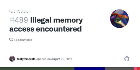 Illegal Memory Access Encountered · Issue 489 · Torchcutorch · Github