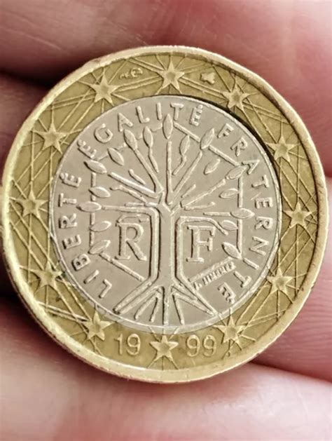 PIÈCE DE MONNAIE France 1 euro 1999 Arbre de Vie avec l insert bien