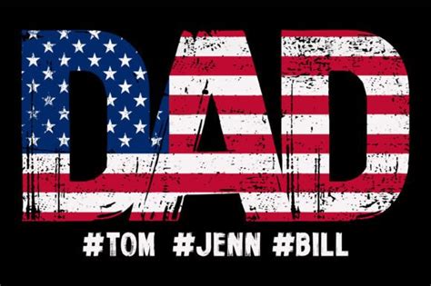 Patriotic Dad Design With American Flag Graphic By Flag Station