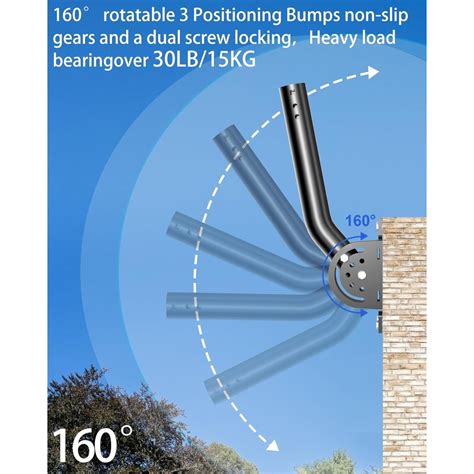 Heavy Duty Pivot Antenna Mount Bracket 12 J Pipe Mast For Tv