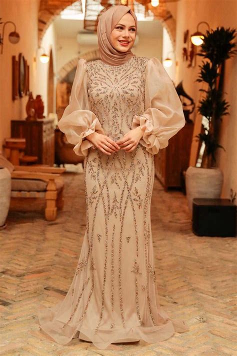 Luxury Mink Hijab Hijab Prom Dress 8321v Neva