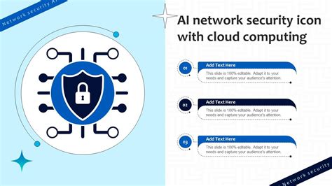 Ai Network Security Icon With Cloud Computing Ppt Template